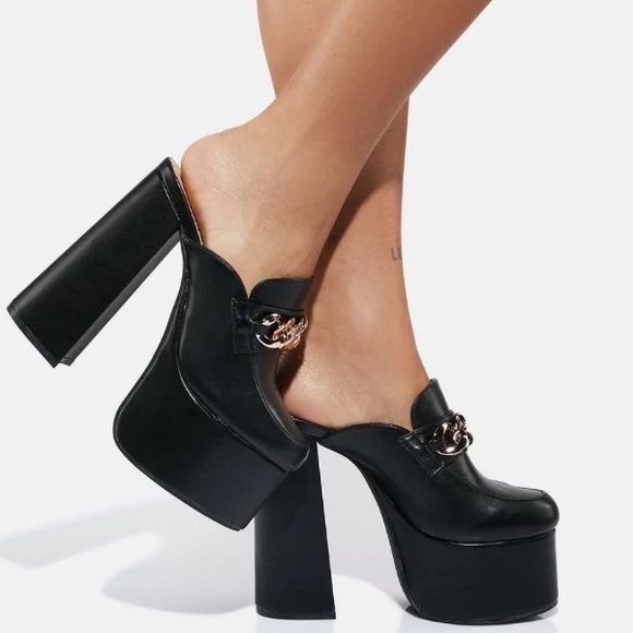 Dolls Kill | Shoes | Dolls Kill Noir Of Course I Did Platform Mules 7 2 ...
